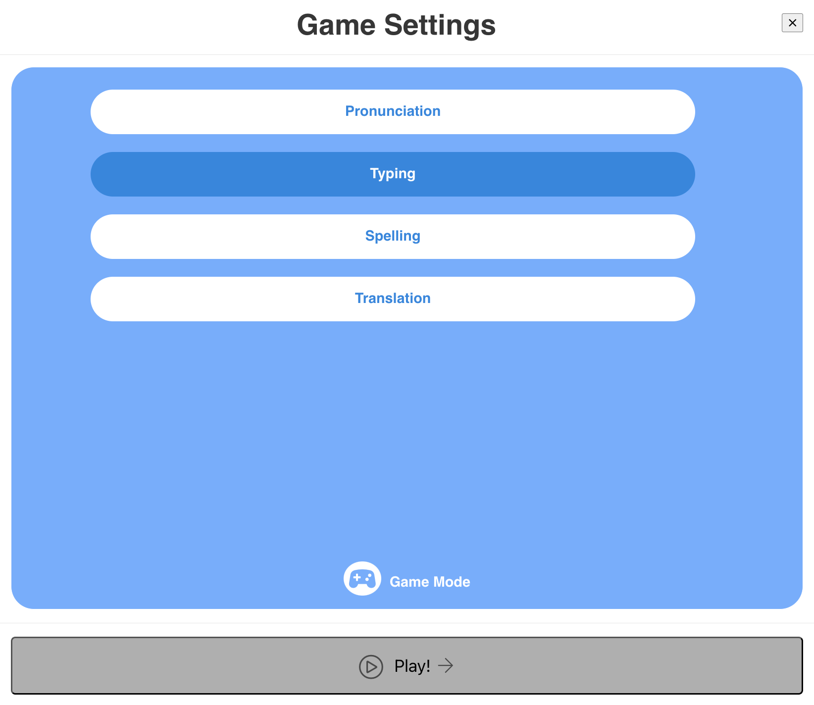 How do I use 'Typing mode'? – ImmerseMe Help Centre (Home)
