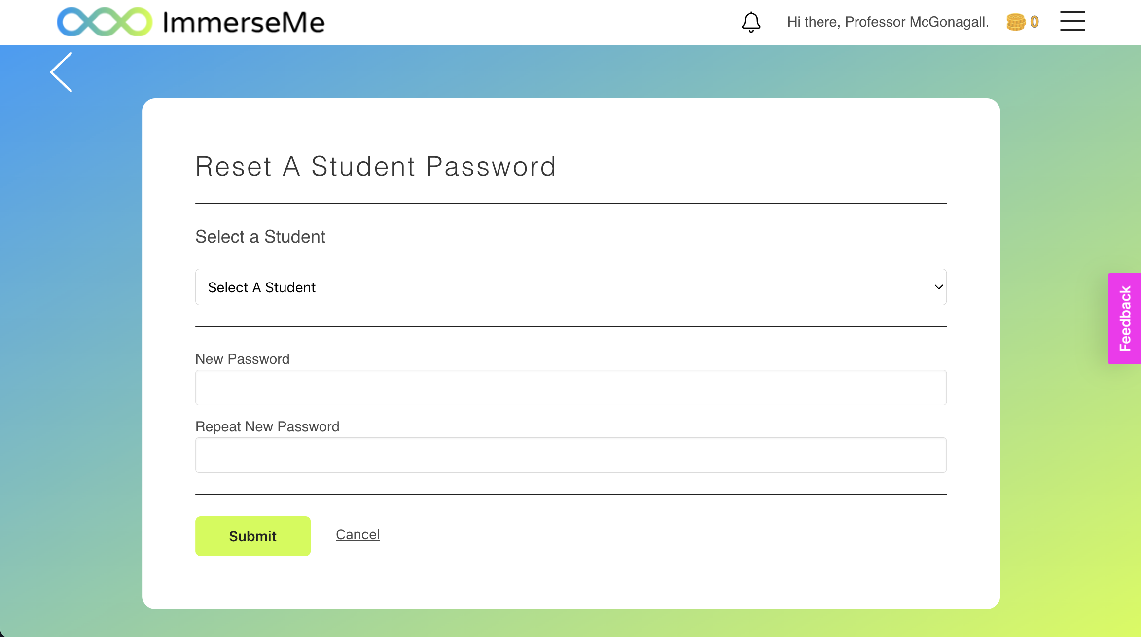 How do I reset a student's password? – ImmerseMe Help Centre (Home)