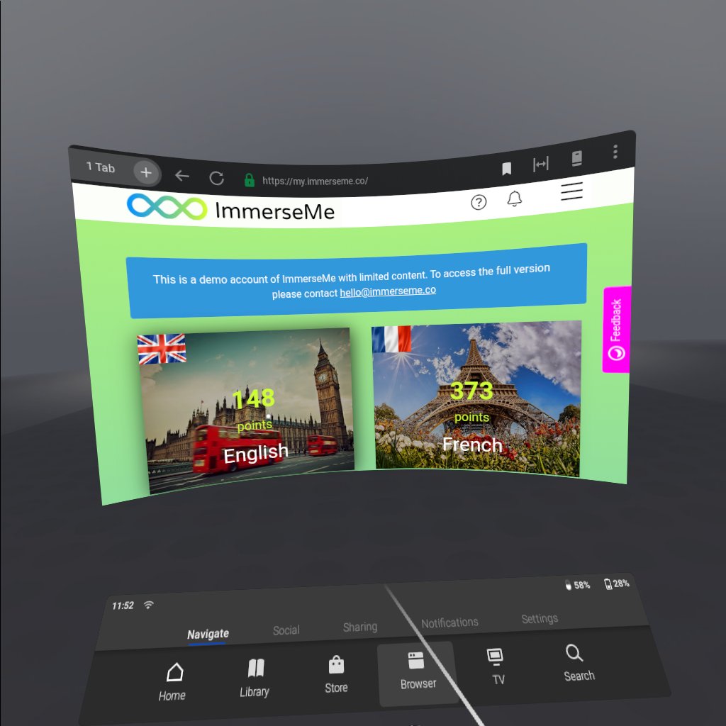 How do I use ImmerseMe with the Oculus Go? – ImmerseMe Help Centre (Home)