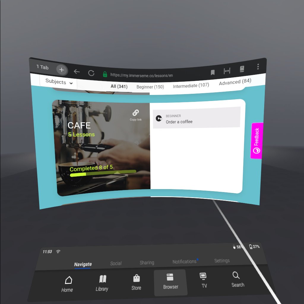 How do I use ImmerseMe with the Oculus Go? – ImmerseMe Help Centre (Home)